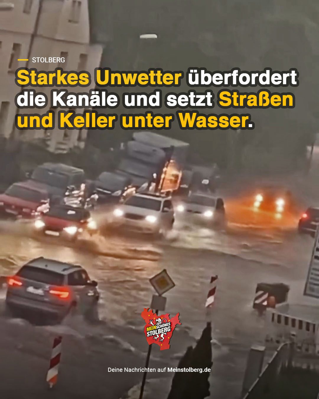 Stolberg: Starkes Unwetter überflutet Straßen und setzt Keller unter Wasser – Mein Stolberg