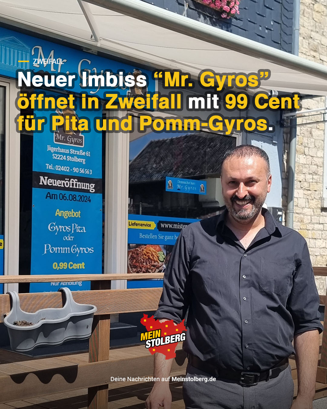 Zweifall: Neuer Imbiss "Mr. Gyros" eröffnet auf der Jägerhausstraße ...