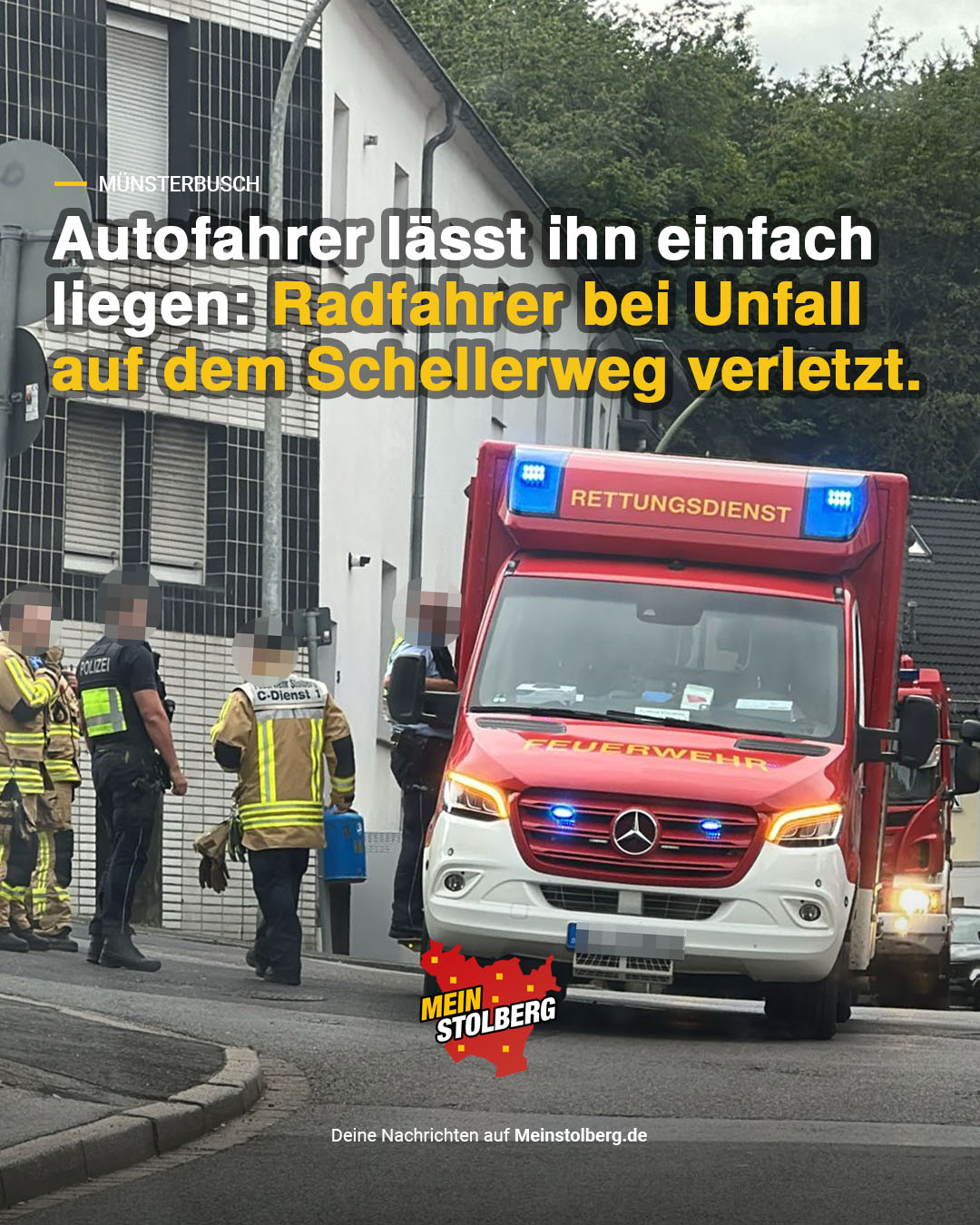 Münsterbusch: Unfallflucht? Autofahrer lässt verletzten Radfahrer nach ...