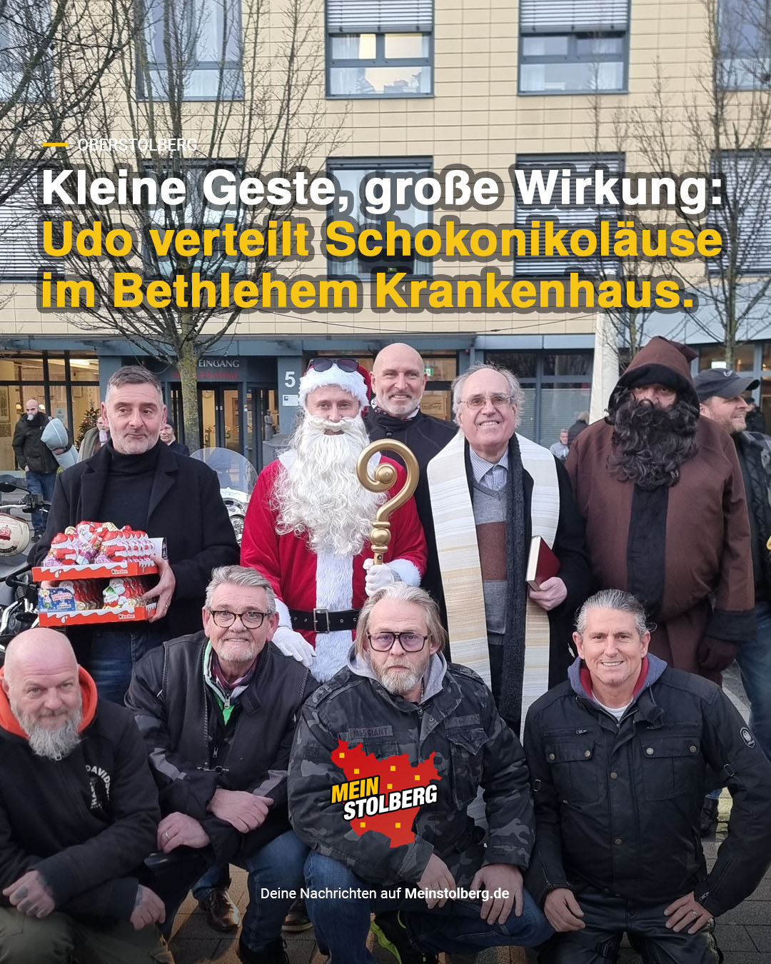 Oberstolberg: Stolberger verteilt als Weihnachtsmann Schokolade im ...