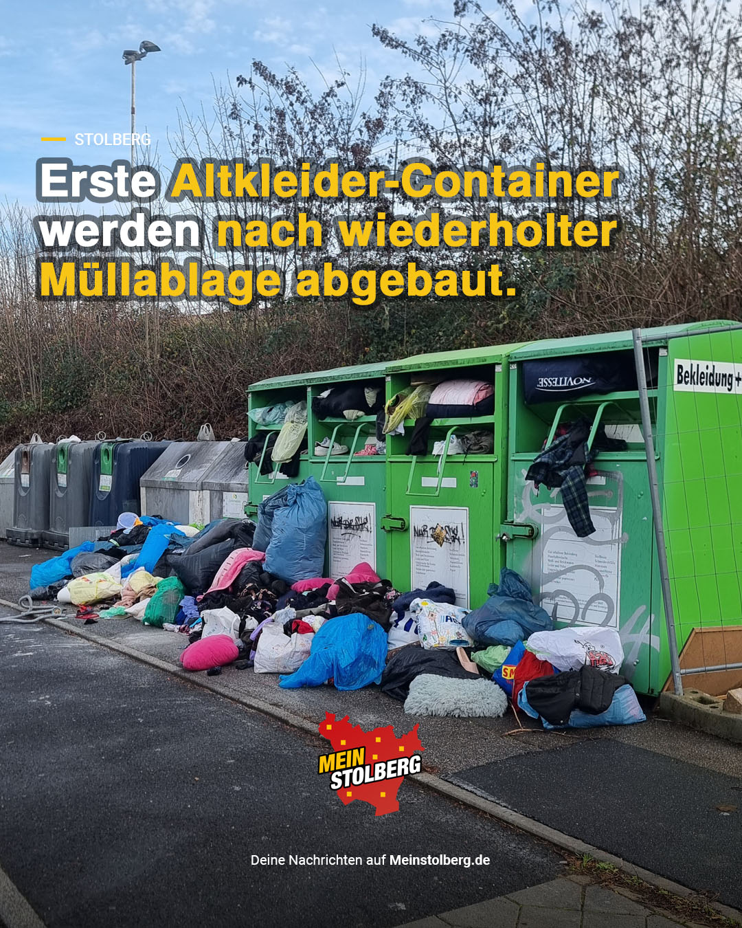 Stolberg: Altkleider-Container werden abgebaut - Stadt reagiert auf ...